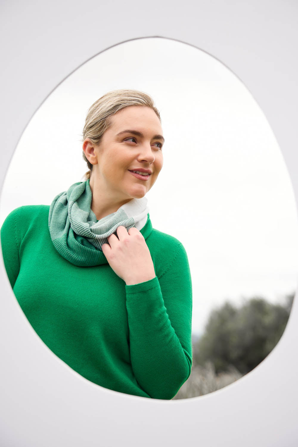 Graduated Stripe Infinity Scarf | 100% Merino Wool - Ecowool